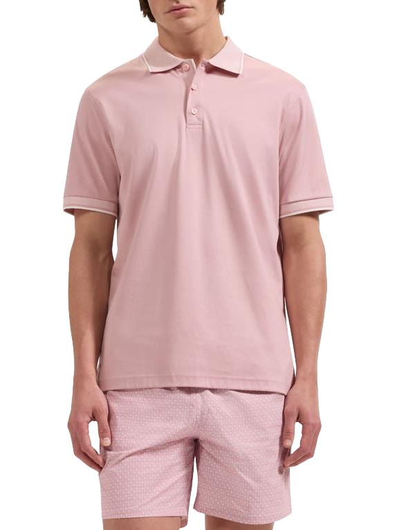 BUGATCHI tipped pima cotton piqué polo